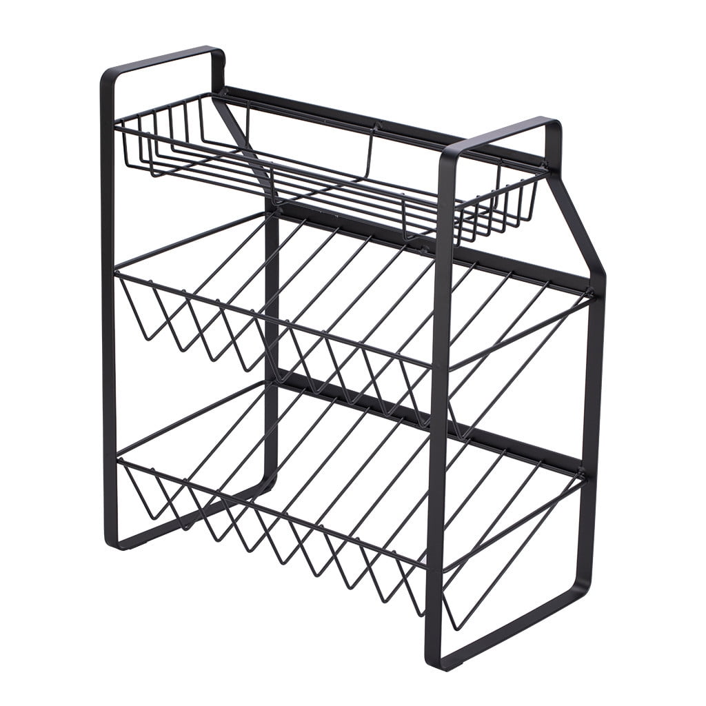 Standing Rack Stainless 3-layer Kitchen Steel Cruet Storage for Rack ...