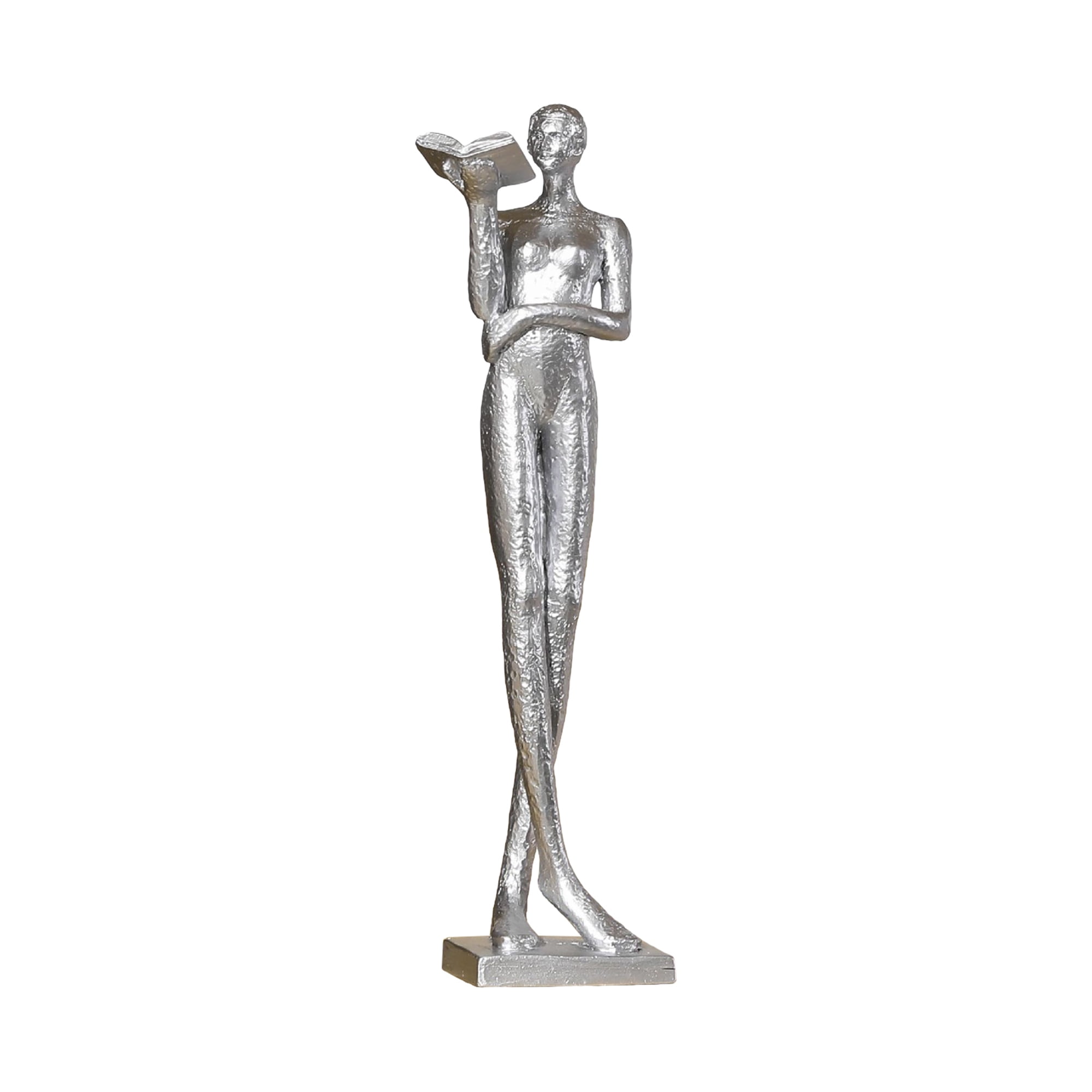 Standing Reader Statue Resin Figures Tabletop Thinker Sculpture ...