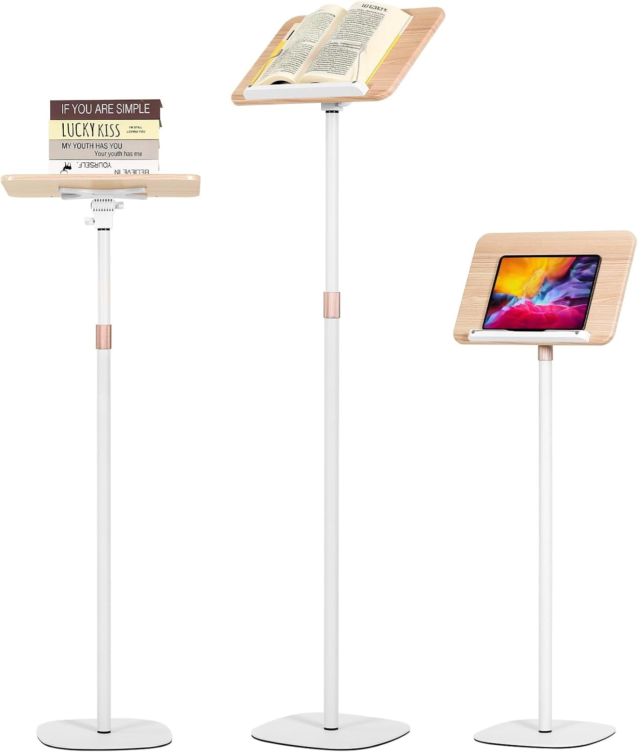 Standing Reading Stand, Adjustable Book Stand Height(from20'to35') and ...
