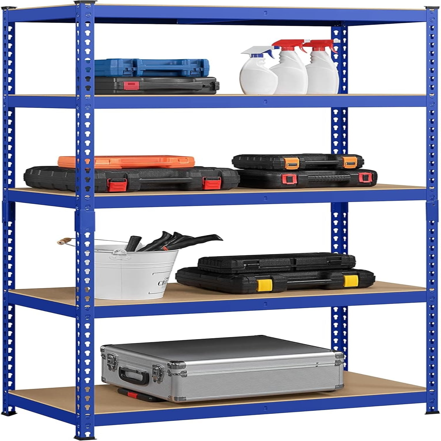 Standing Shelf Units 5 Tier Shelving Unit Adjustable Garage Shelving ...