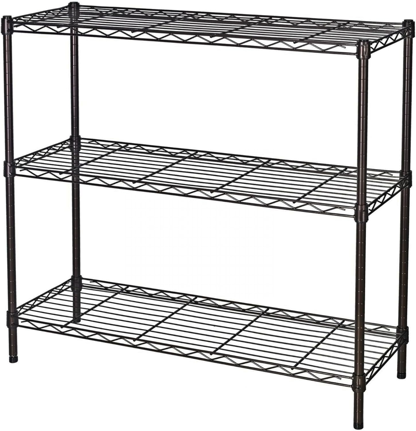 Standing Shelving Units, 36" W x 14" D x 32" H Metal Storage Shelves ...