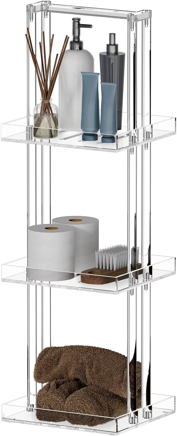 Standing Shower Caddy - 3 Tier Shower Organizer Stand with Handle ...