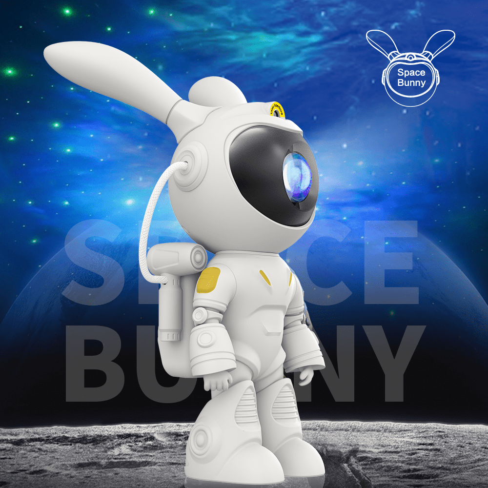 Standing Space Bunny Projector with Nebula, Starry Sky Projector ...