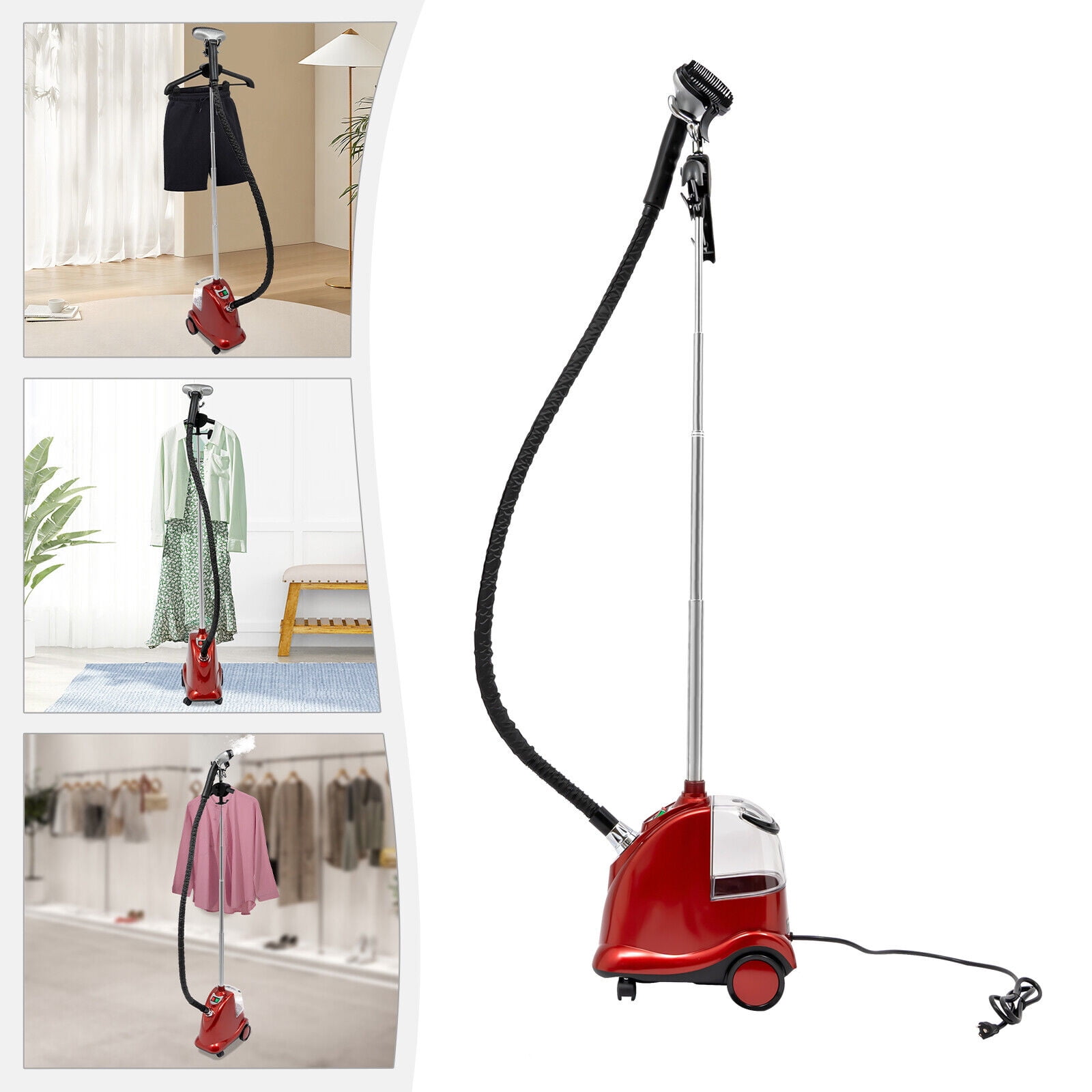 Standing Steamer Vertical Steam Iron with 3L Water Tank & Fabric Brush ...