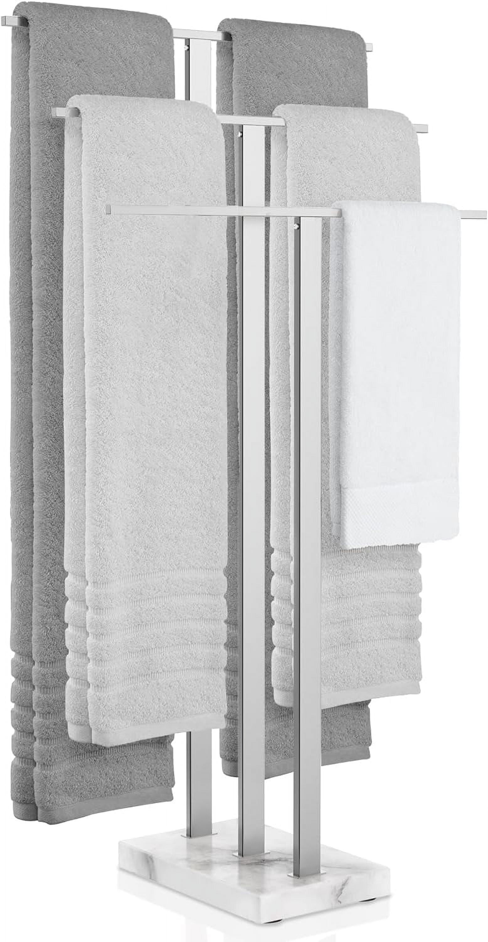 Standing Towel Rack 3-Tier with Marble Base, Free Standing Towel Racks ...