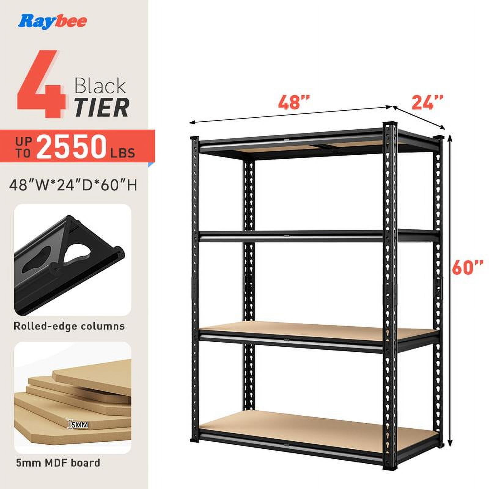 Standing Utility Shelves for Home Garage Kitchen Office, Silver Metal ...