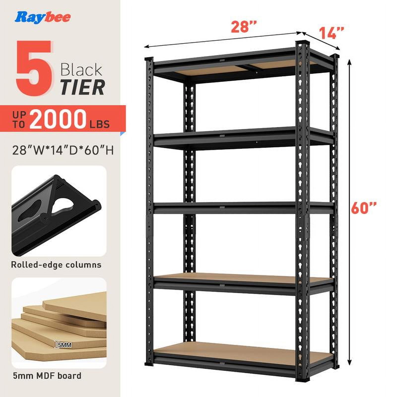 Standing Utility Shelves for Home Garage Kitchen Office, Silver Metal ...