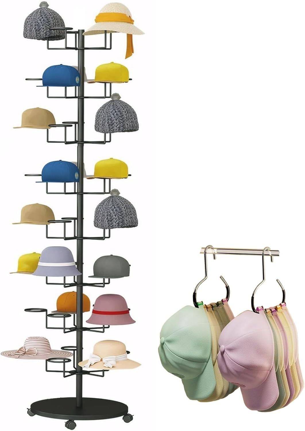 Standing hat rack stand, Freestanding Hat Rack Display for Retail Store ...