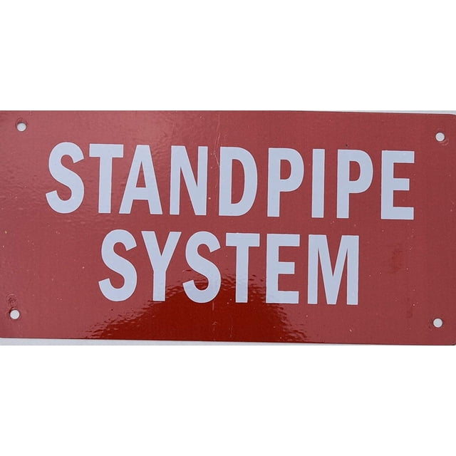 Standpipe System Sign (Aluminium Reflective, RED 4x8) - Walmart ...