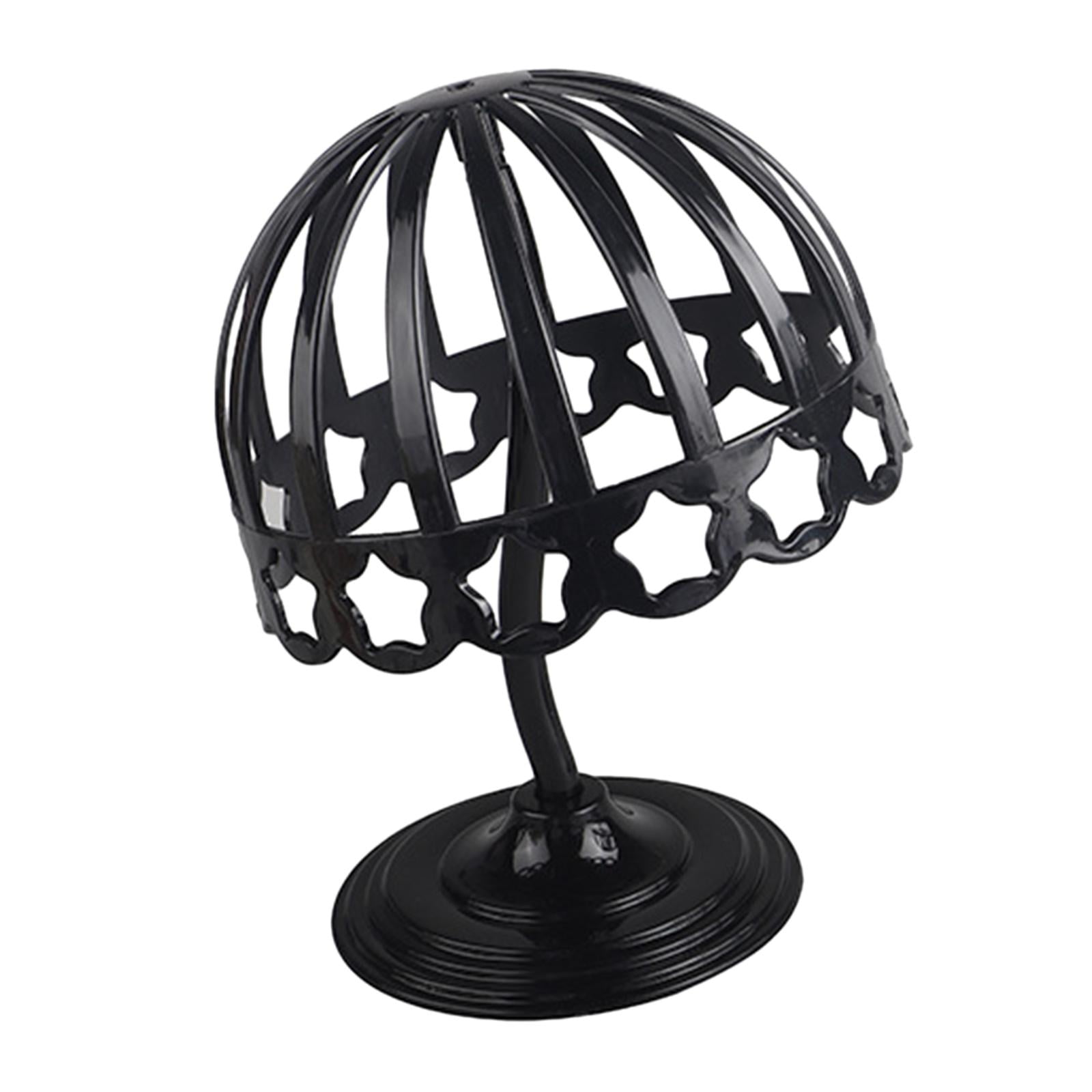 Portable Folding Black Hat Display Stand, 52cm Cap Holder Rack with ...