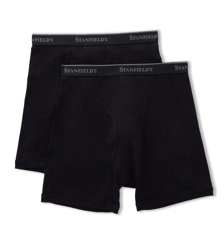 Stanfield's Men's 2 Pack Premium Cotton Boxer Briefs, Comfortable ...