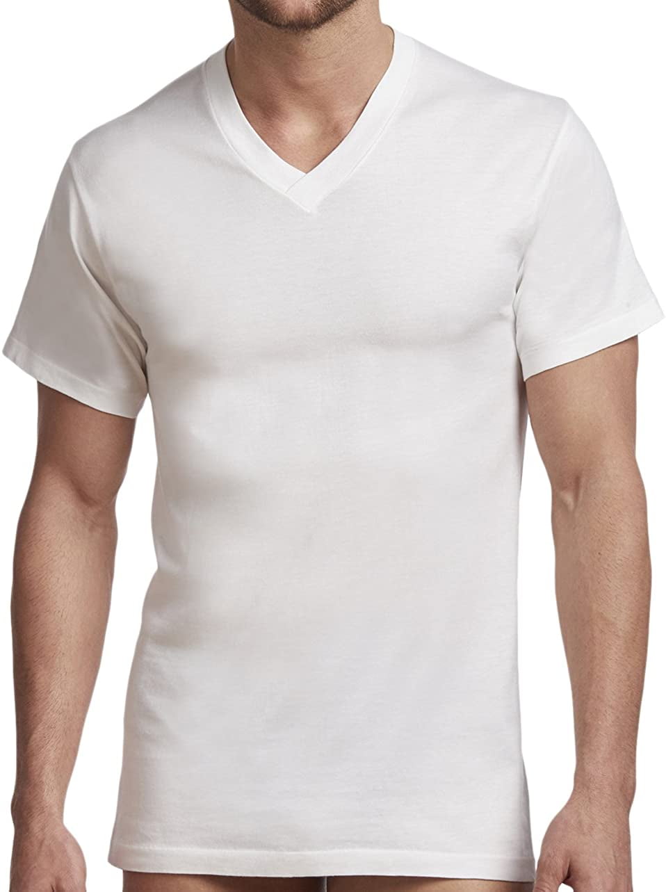 Stanfield's Men's 2 Pack Premium Cotton V-Neck Undershirt, Breathable ...