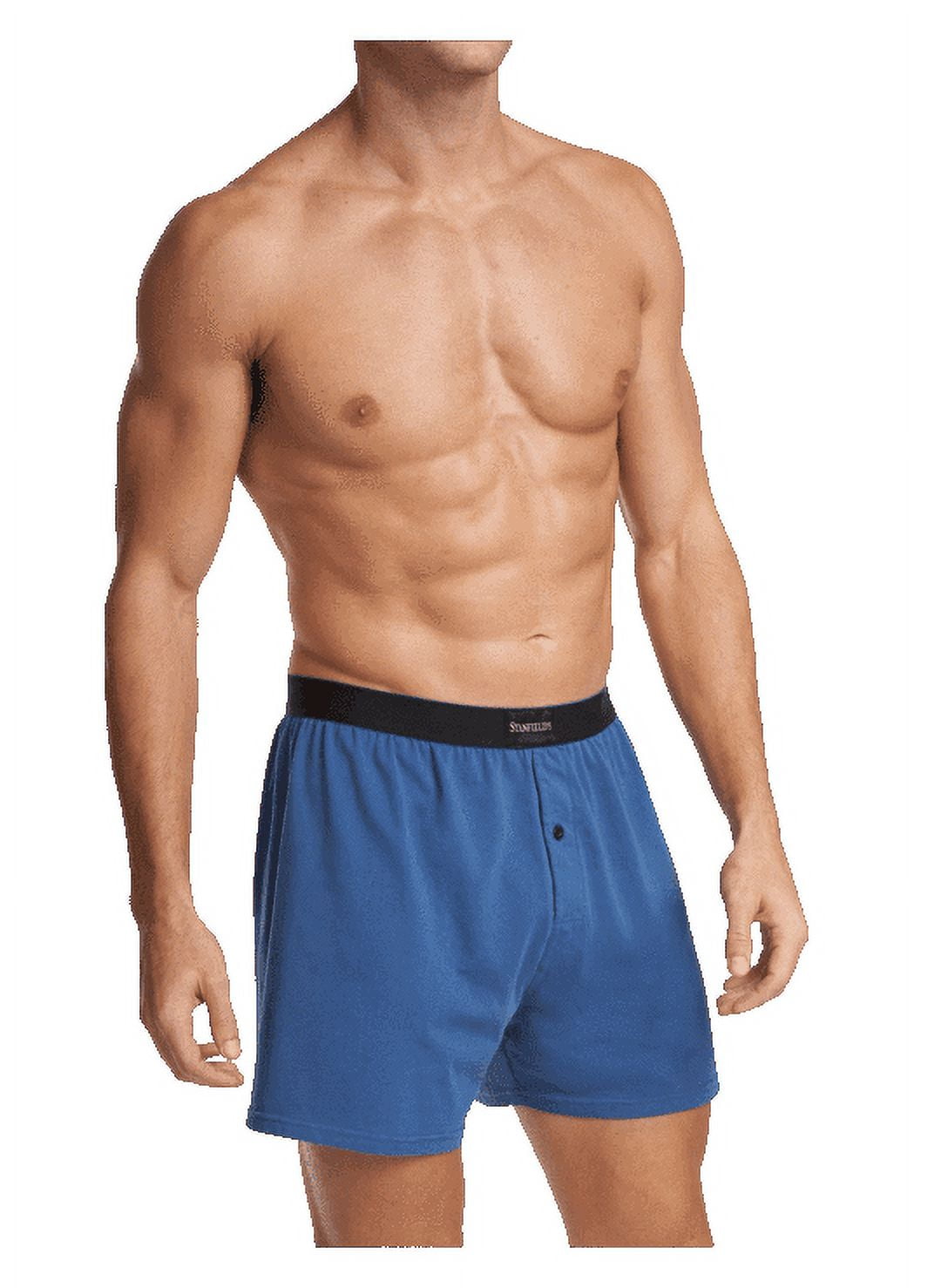 Stanfield's Men's Hanging Premium Cotton Solid Knit Boxer Underwear ...