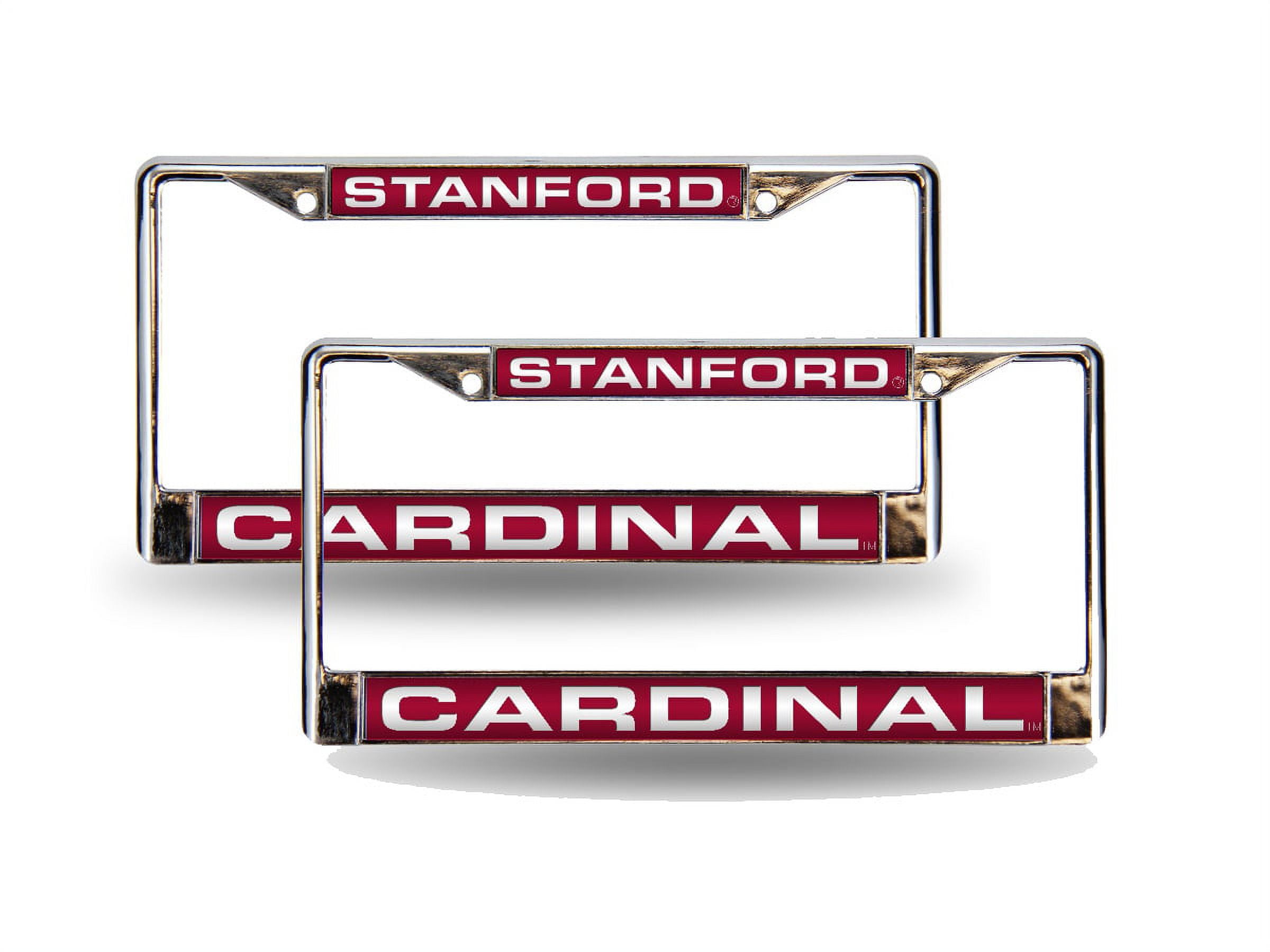 Stanford Cardinal Chrome Metal Laser Cut License Plate Frame - Set of 2 ...