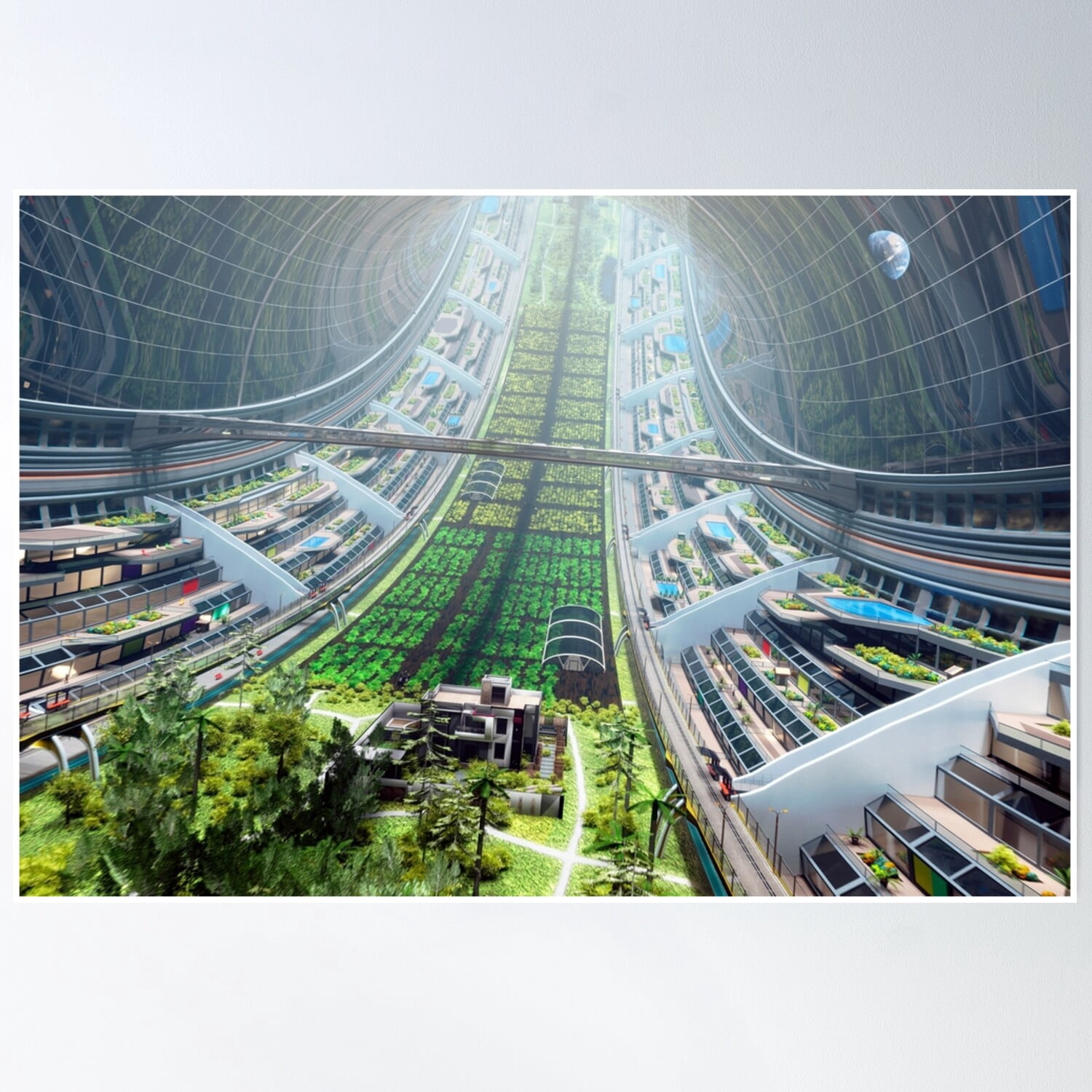 Stanford Torus Interior - V1 Poster Wall Art, Modern Wall Decor, 16x24 ...