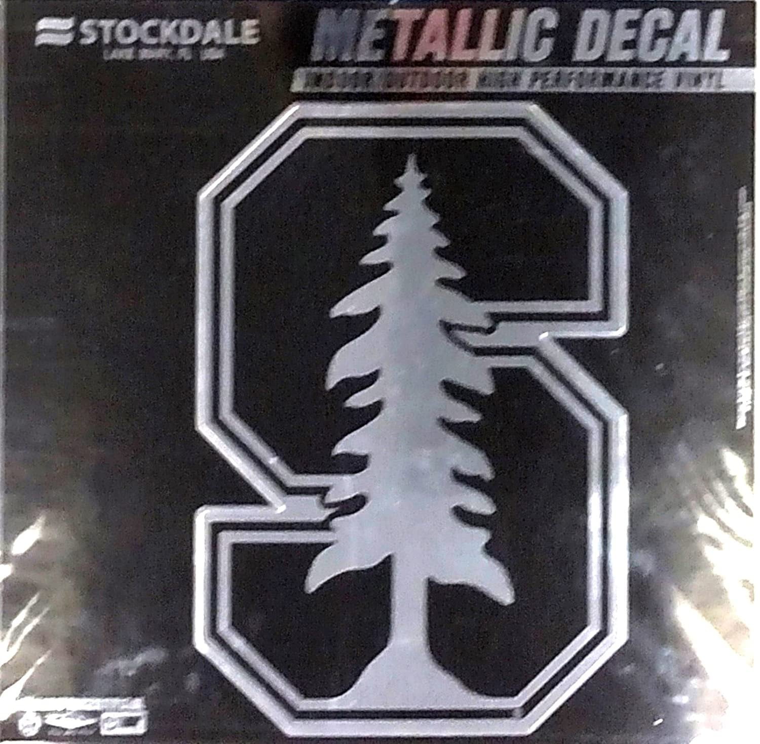 Stanford University Cardinal 6 Inch Decal Sticker, Metallic Chrome ...