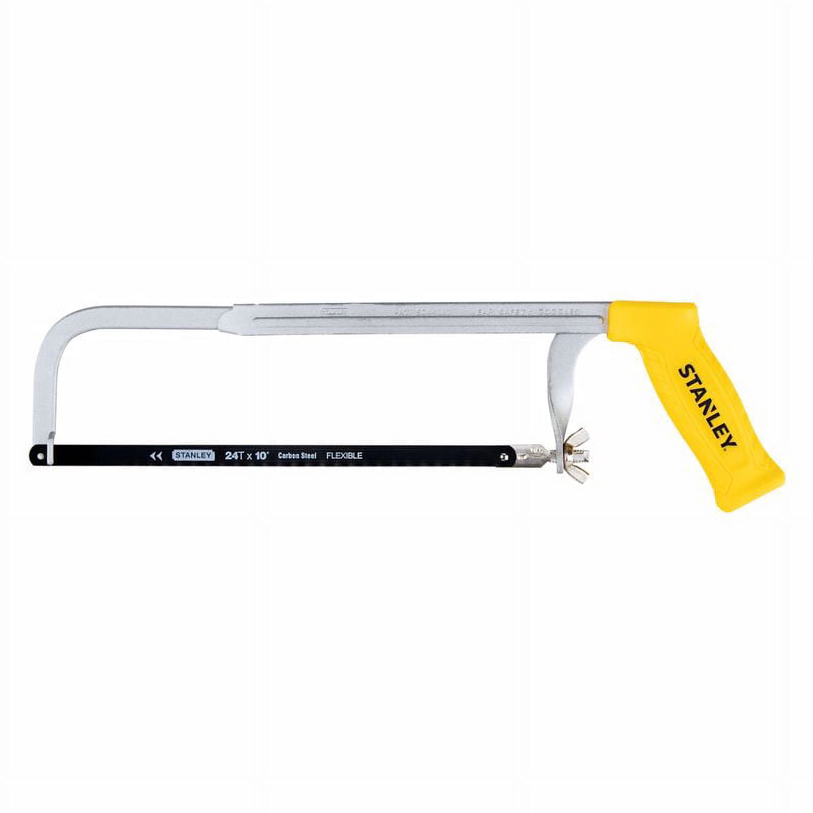 Stanley 10 in. Carbon Steel Adjustable Hacksaw Black/Yellow 1 pc ...