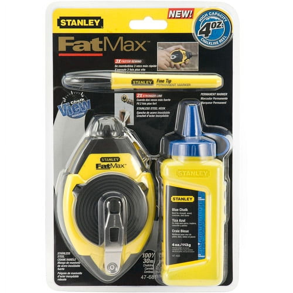 STANLEY 47-681L Chalk Line Reel & Chalk Set - Walmart.com