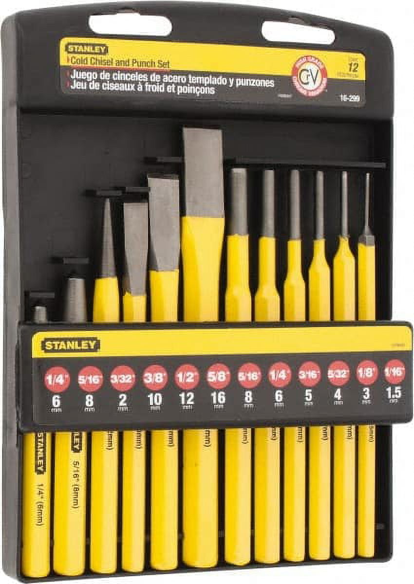 Stanley 16-299 12 Piece Set, 1/16 to 5/16" Punch & 3/8 to 5/8" Chisel ...