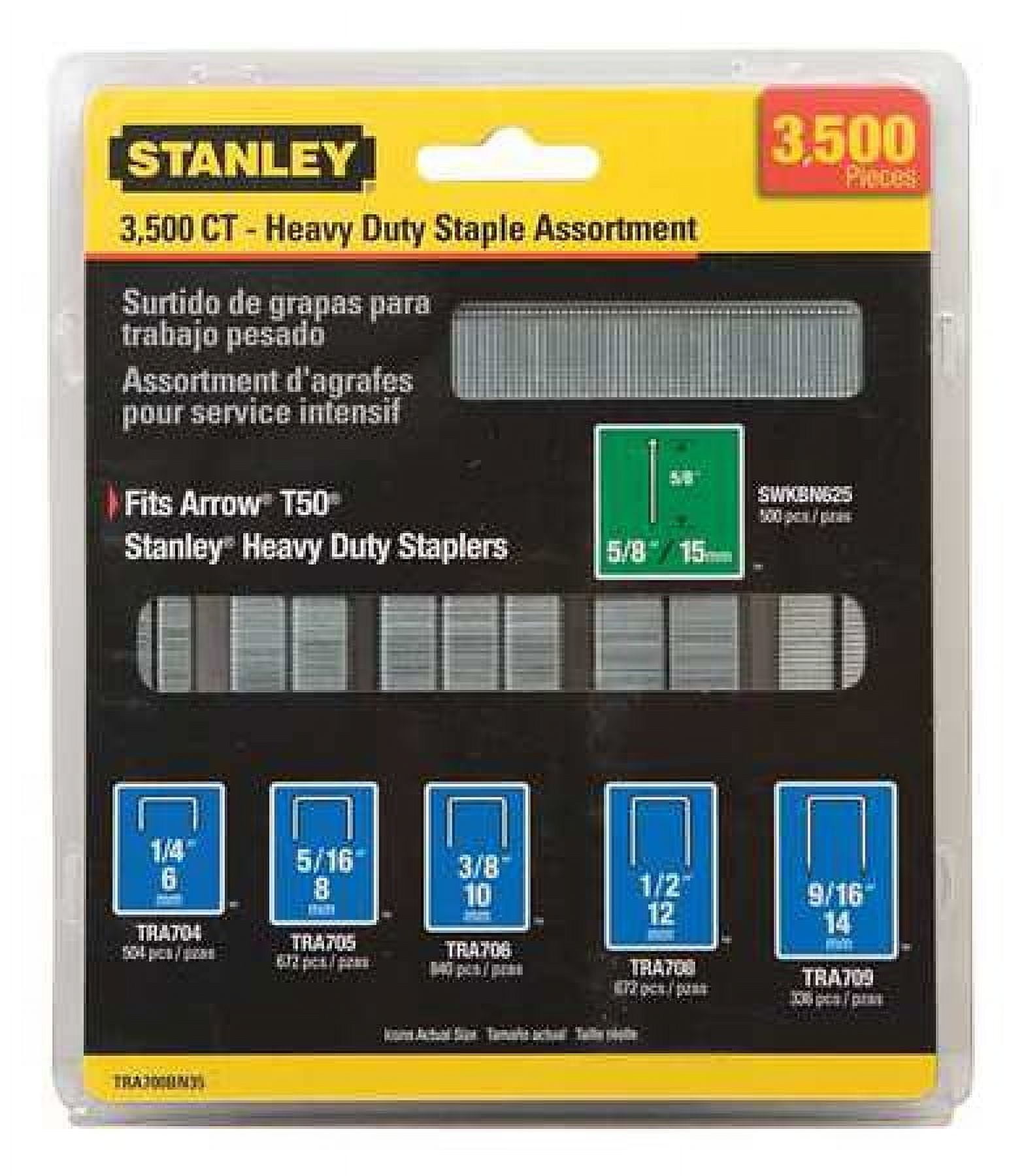 STANLEY 18 Ga., 16" Heavy-Duty & Multi-Purpose Staples, 3500 Pieces ...