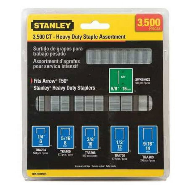 STANLEY 18 Ga., 16" Heavy-Duty & Multi-Purpose Staples, 3500 Pieces ...