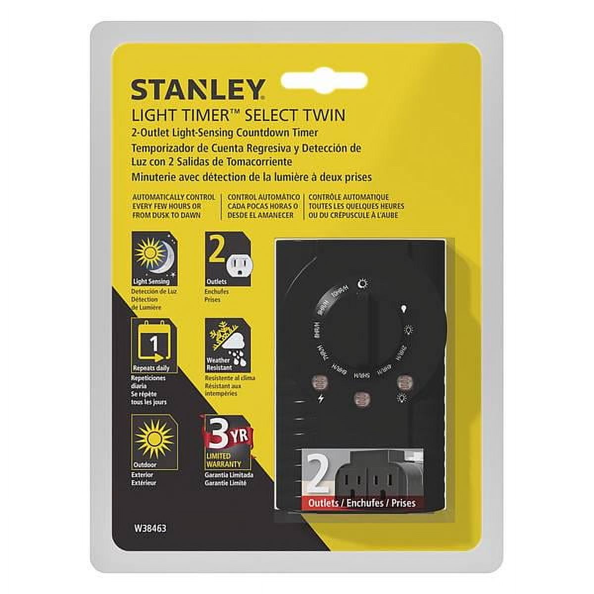 Stanley 2-Outlet Outdoor Photocell Timer - Walmart.com