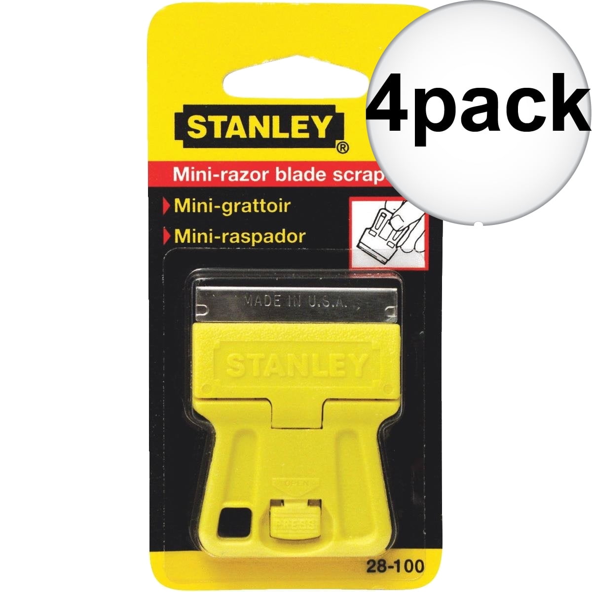 Stanley 28-100 Mini Single Edge Razor 4-Pack - Walmart.com