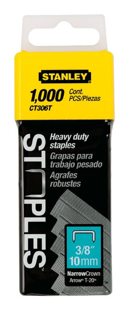 Stanley 3/8 Inch Heavy Duty Staples, 1000 count - Walmart.com