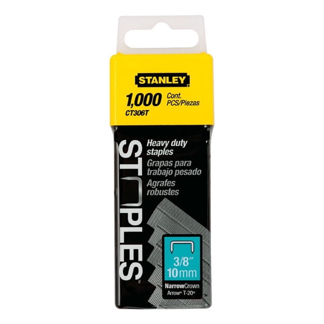 Stanley 3/8 Inch Heavy Duty Staples, 1000 count - Walmart.com