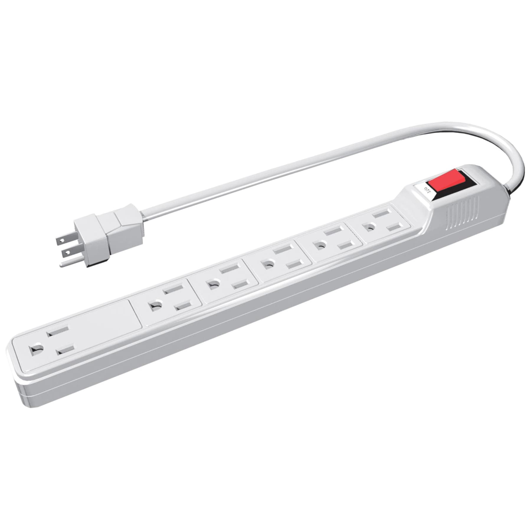 Stanley 6 Outlet White All Purpose Power Strip - Walmart.com