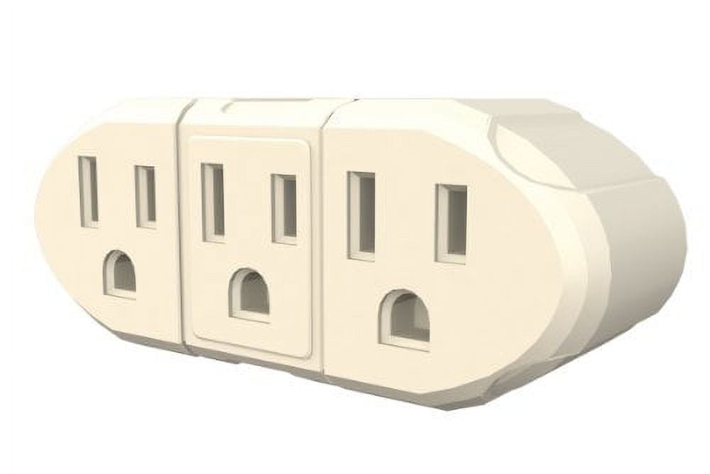 Stanley 30367 Grounded 3 Outlet Wall Adapter, Beige - Walmart.com