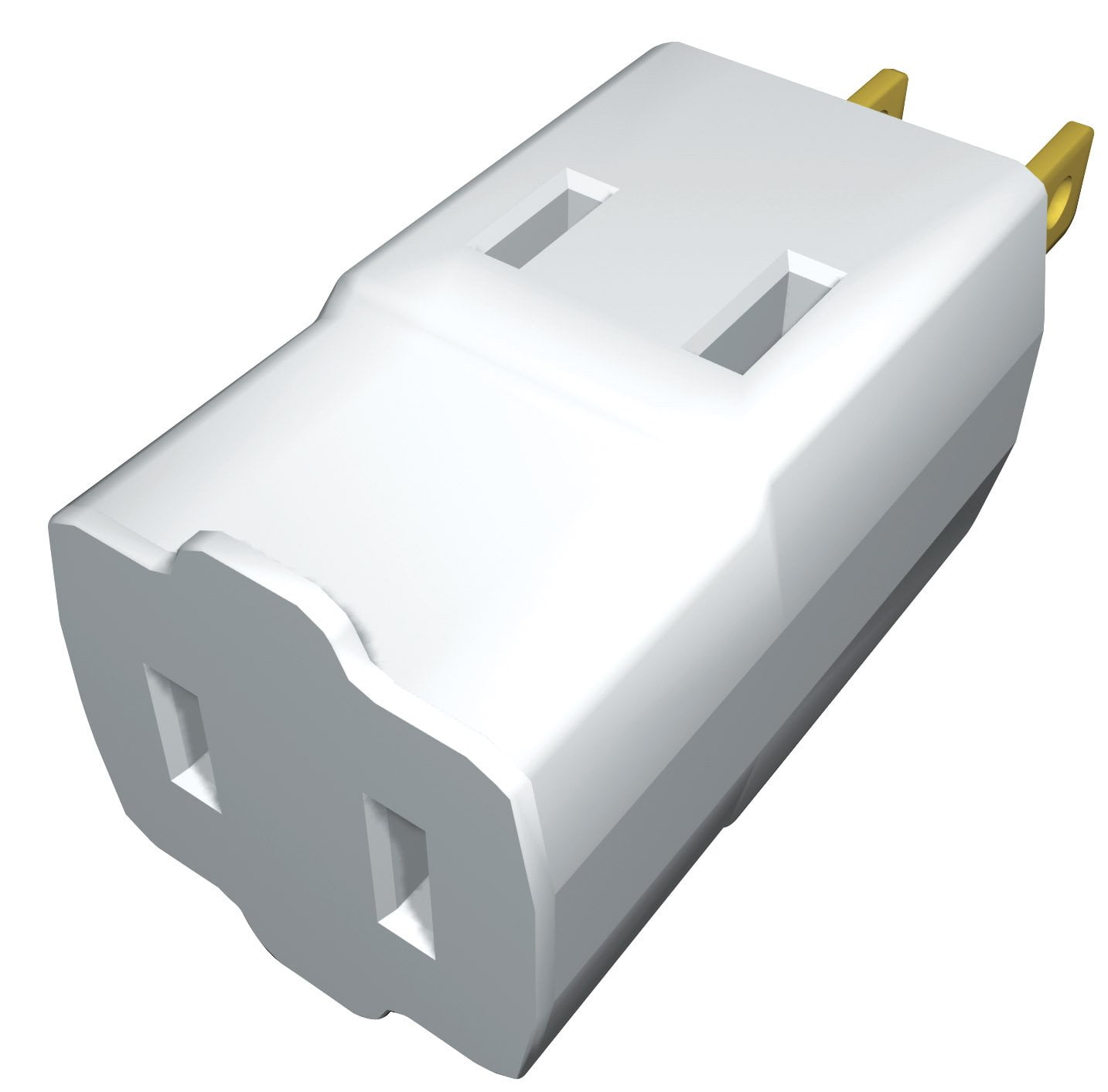 Stanley 30376 Polarized 3 Outlet Triple Cube Tap Adapter, White ...