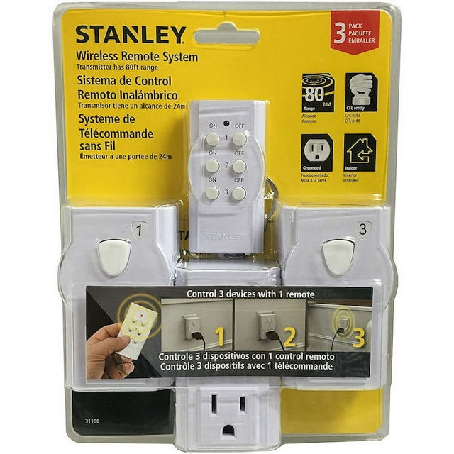 Stanley 31166 Wireless Remote Control System, 3 Each - Walmart.com
