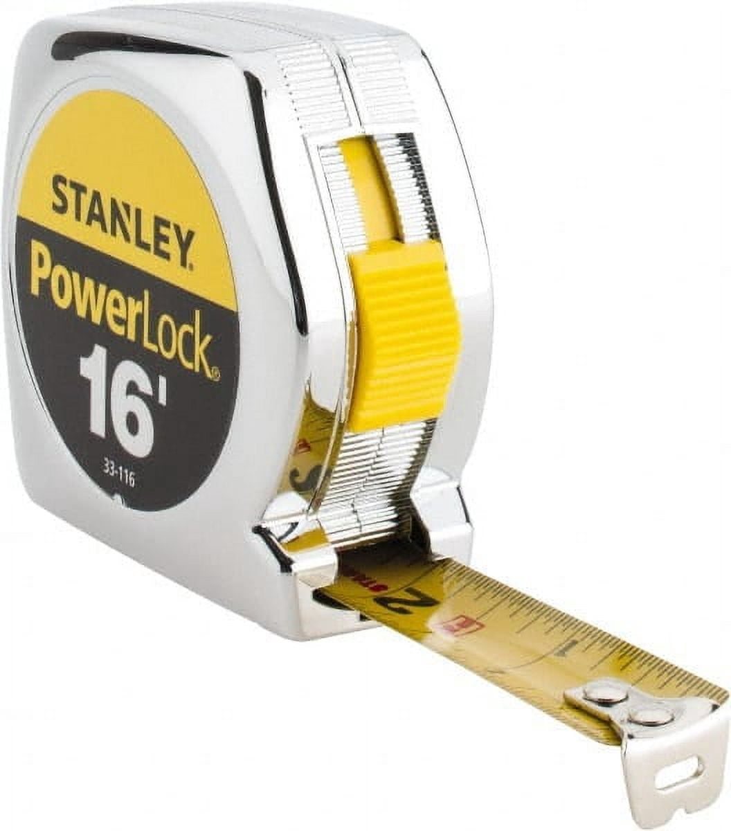 Stanley 33-116 Yellow Blade Tape PowerLock Measure, 16' Long, 3/4 ...