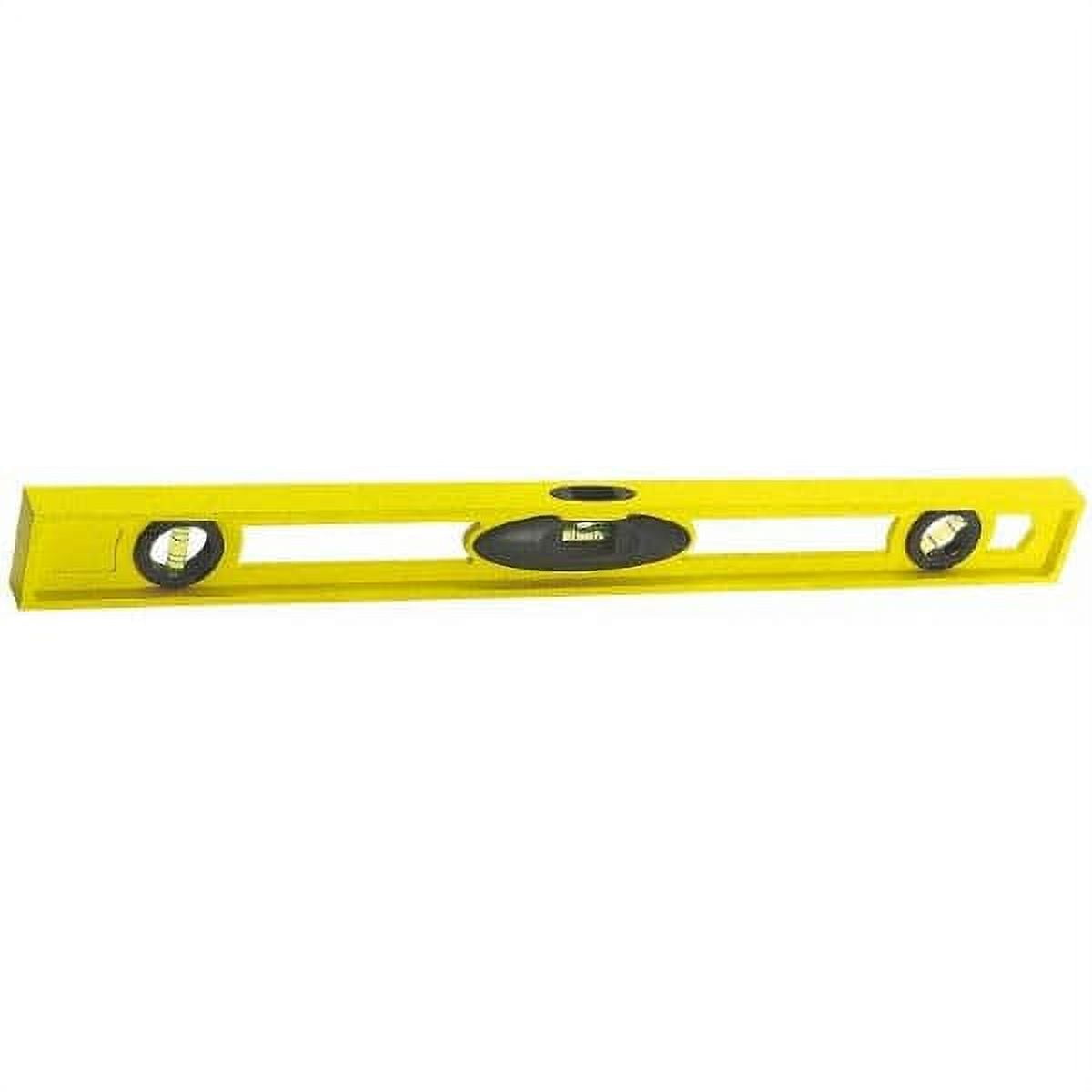 Stanley 42-470 I-Beam Level, 3 Vial, Yellow ABS Plastic, 48" Long ...
