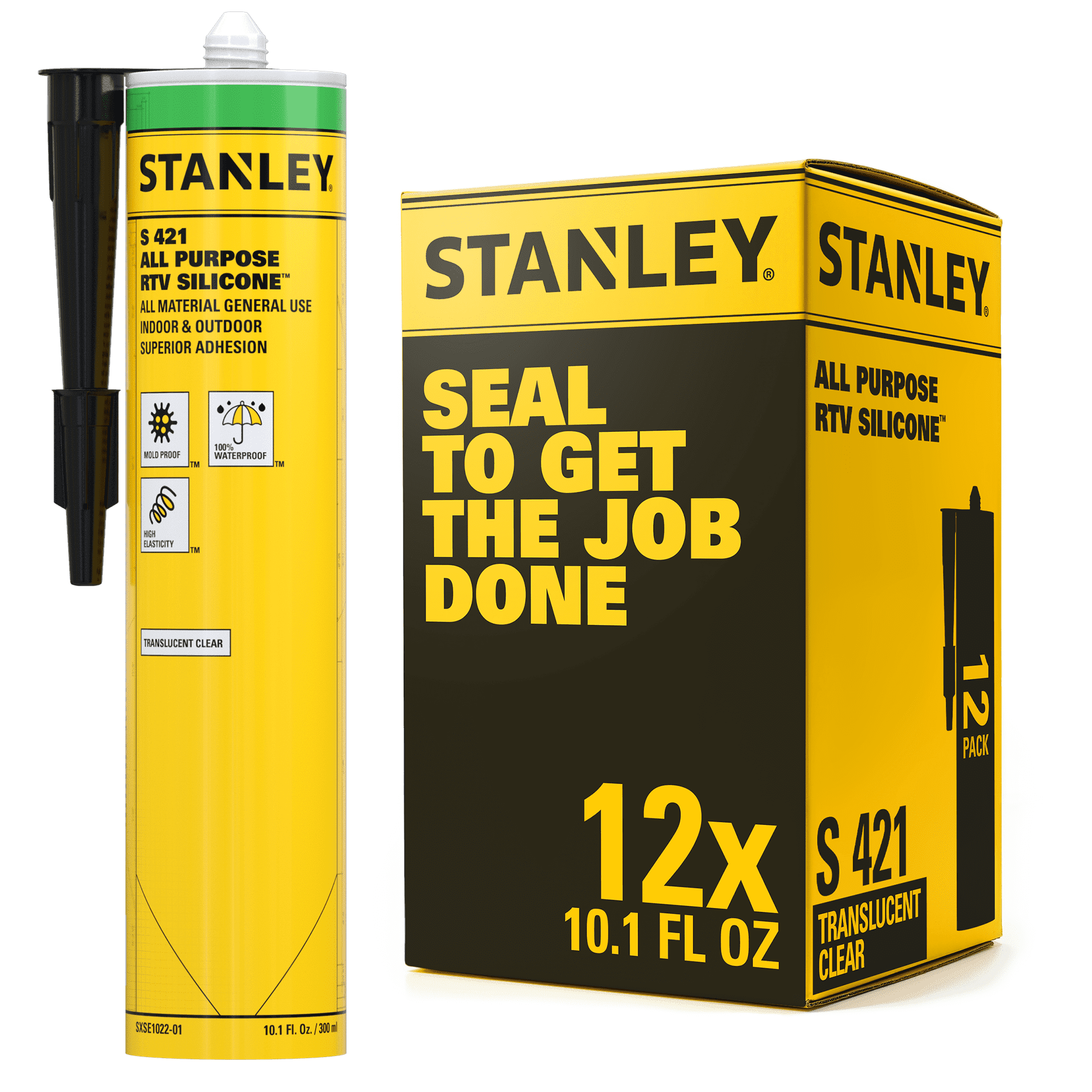 Stanley All Purpose RTV Silicone Sealant (Acetoxy cure),10.1 fl oz ...
