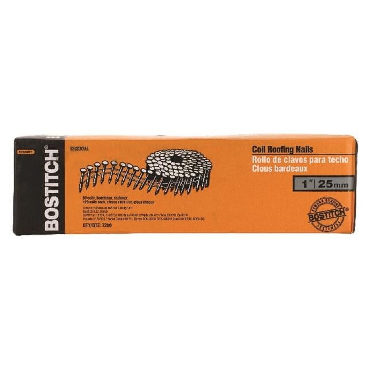 Stanley Bostitch 1 in. Coil Roofing Nails - Box of 7200 - Walmart.com