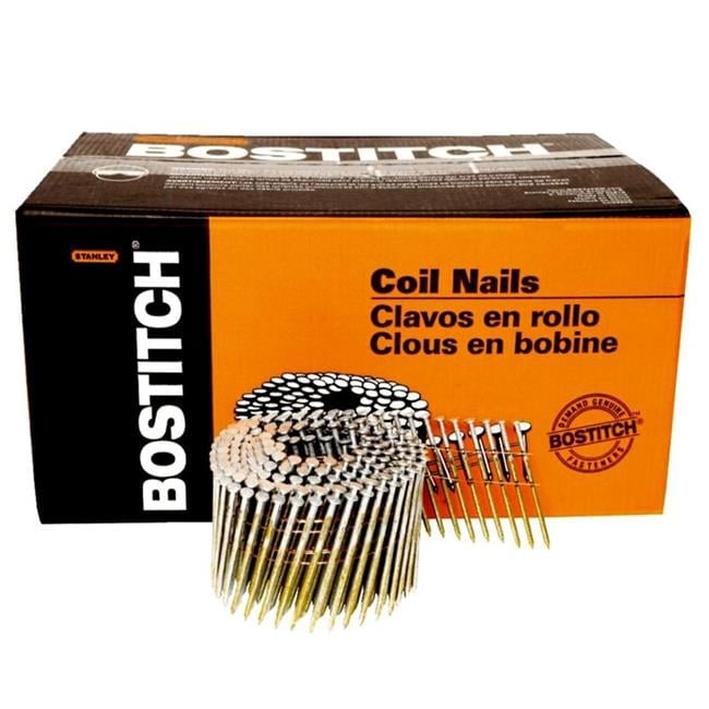 Stanley Bostitch 13 Gauge Ring Shank Angled Coil Nails, 2.5 in. x 0.131 ...
