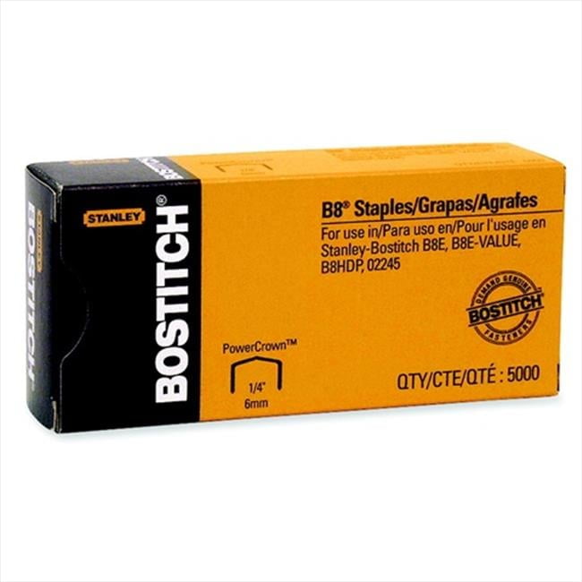 Stanley Bostitch B8 PowerCrown Staples Silver Pack of 5000 - Walmart.com