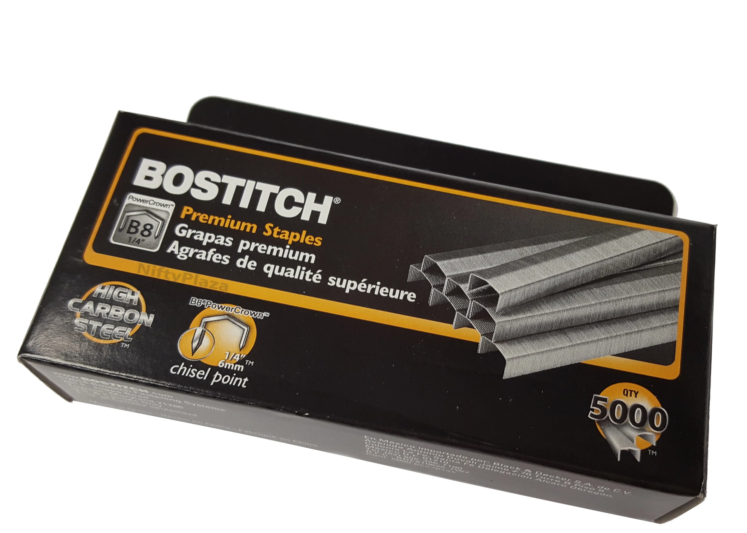 Stanley Bostitch B8 Staples 1/4 Inch, 5000 per Box, Genuine Staples - Walmart.com