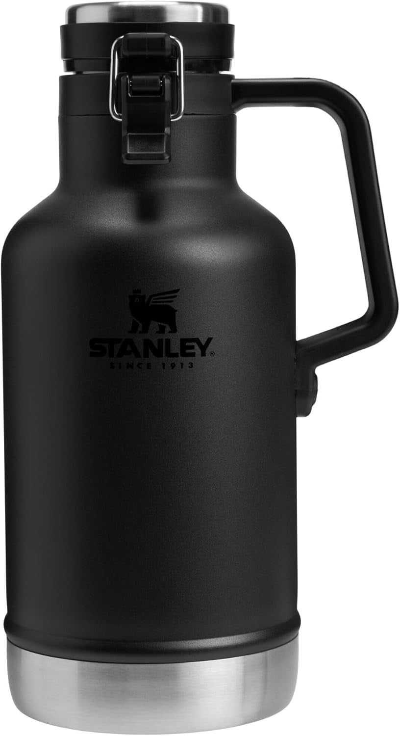 Stanley Classic Easy-Pour Growler 64 oz | Keeps Beer Cold or Coffee Hot ...