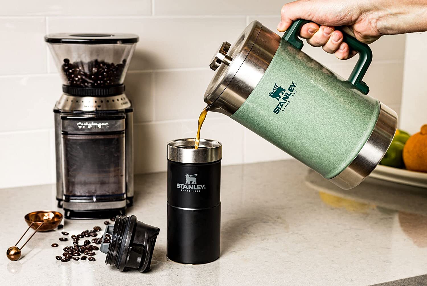 Stanley Classic Stay-Hot French Press Coffee Maker 48 oz | 5 Minute ...