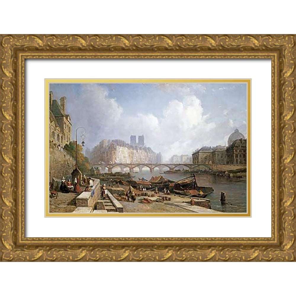 Stanley, Colet Robert 32x22 Gold Ornate Wood Framed with Double Matting ...