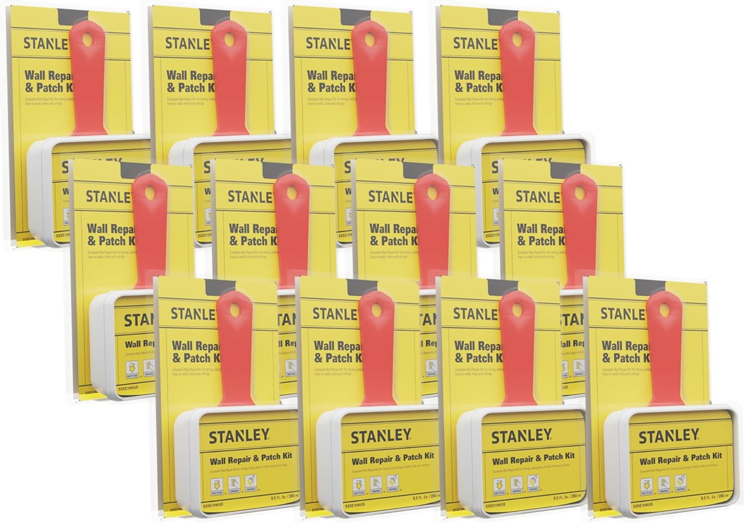 Stanley Drywall Patch Repair Kit -12x9.5 Fl Oz., Complete Drywall Patch Solution for Home DIY ...