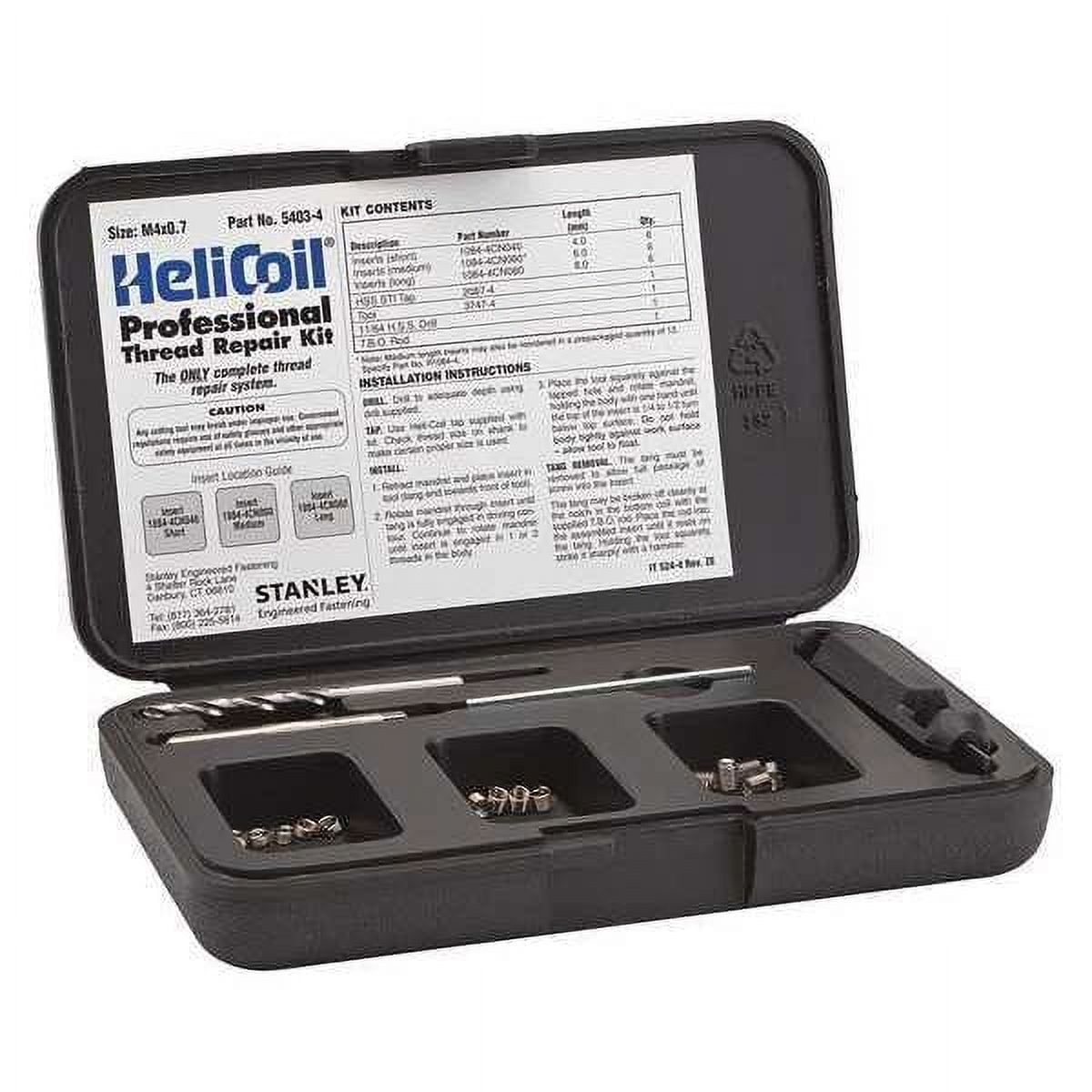Stanley Engineered Fastening Thread Repair Kit,22,Pieces,SS,Metric 5403 ...