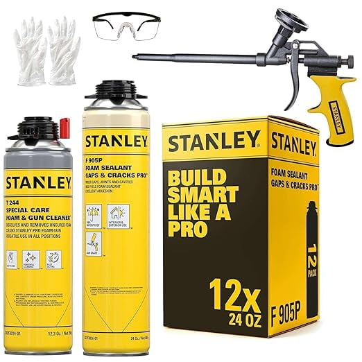Stanley F905P Gaps & Cracks Pro Foam Sealant - Expanding Polyurethane ...