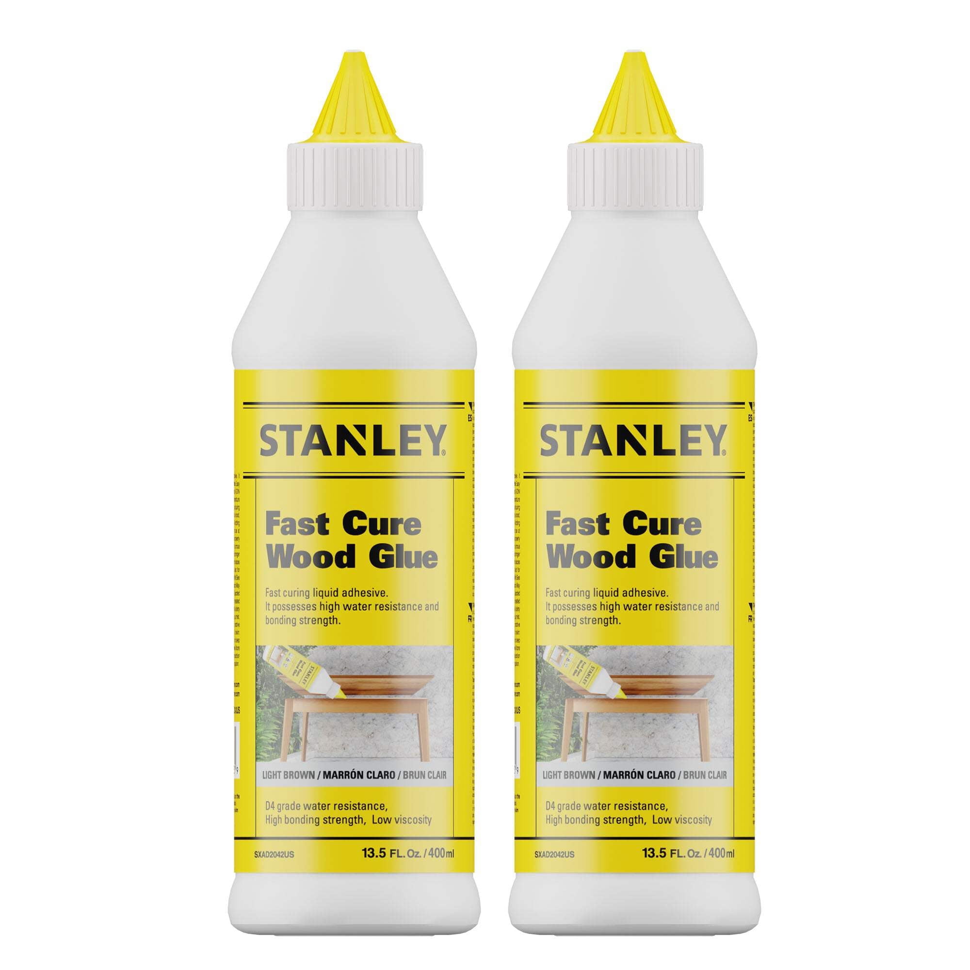 Stanley Fast Cure Wood Glue - D4 High Durability, 13.5oz-2 Pack ...