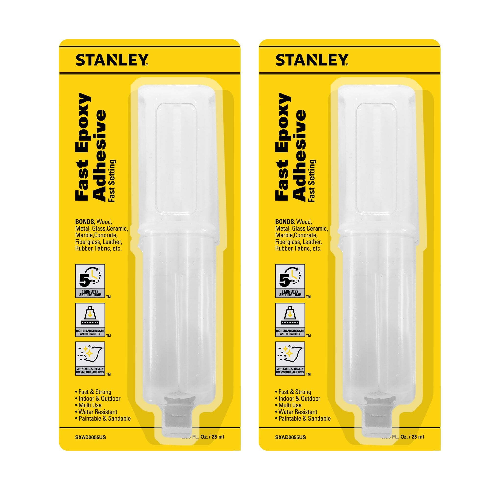 Stanley Fast Epoxy Adhesive - Quick-Setting Multi-Surface Glue, 0.85oz ...