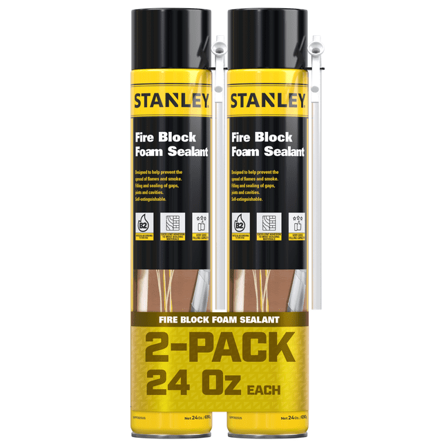 Stanley Fire Block Foam Sealant - Orange Fire Rated Insulation Spray ...