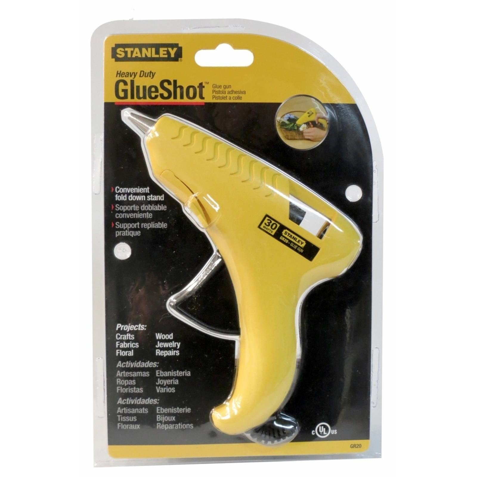 Stanley GR20 Dual Temperature Glue Gun, Yellow, 30 Watts, Each ...